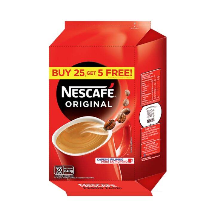 Nescafe Original Instant Coffee Mix 28g 30ct | Lazada PH