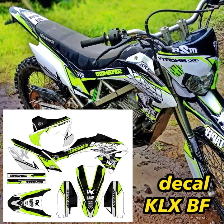 Stiker Motor Trail KLX BF Hijau Terbaru I Decal Motor KLX Keren ...