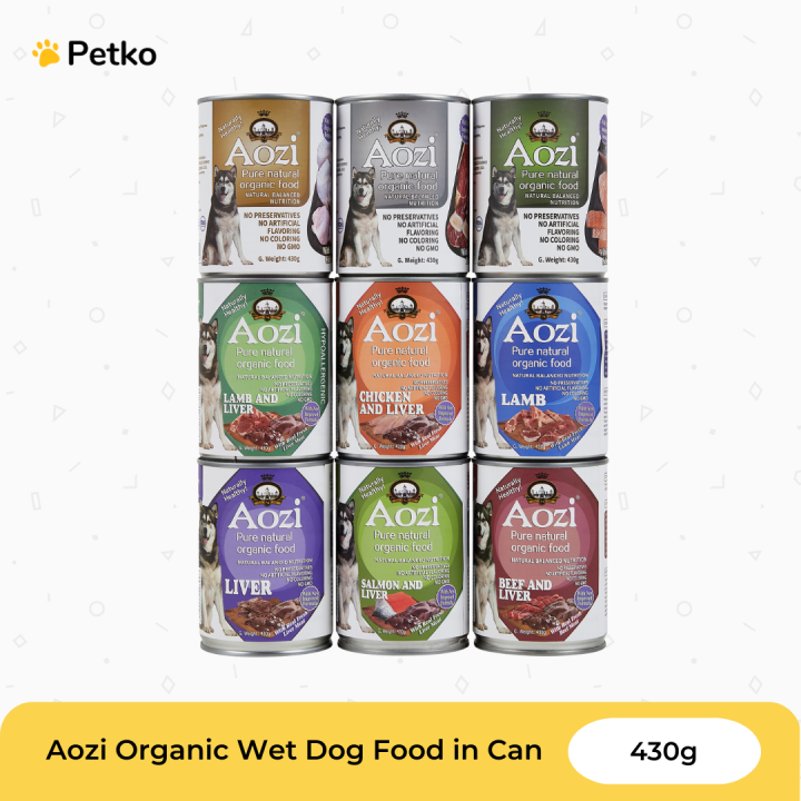 Aozi Adult Healthy Pure Organic Wet Dog Food in Can 430g | Lazada PH