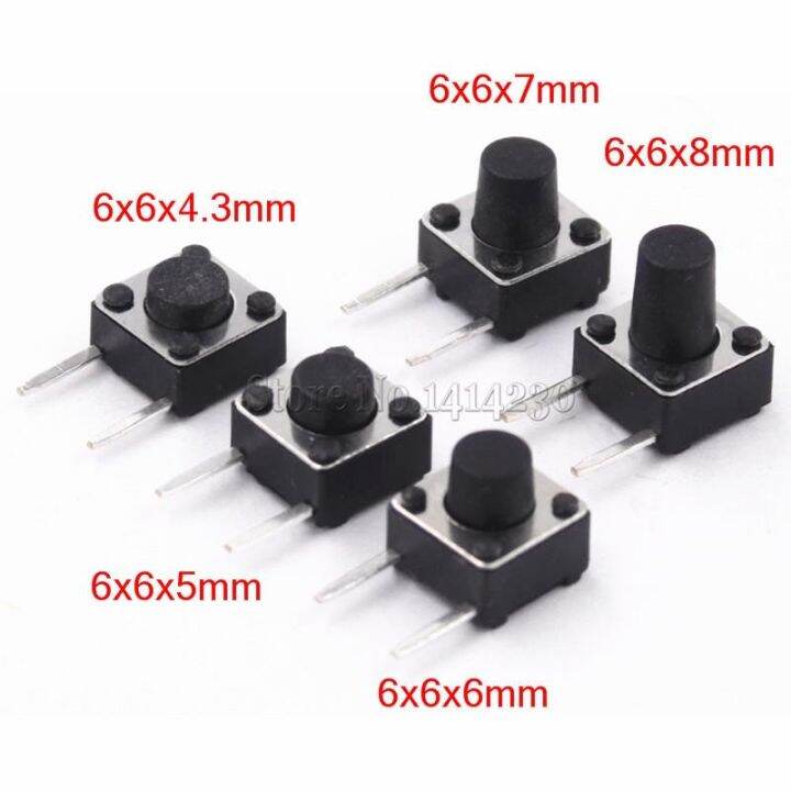 6x6mm Panel PCB Momentary Tactile Tact Mini Push Button Switch DIP Side ...