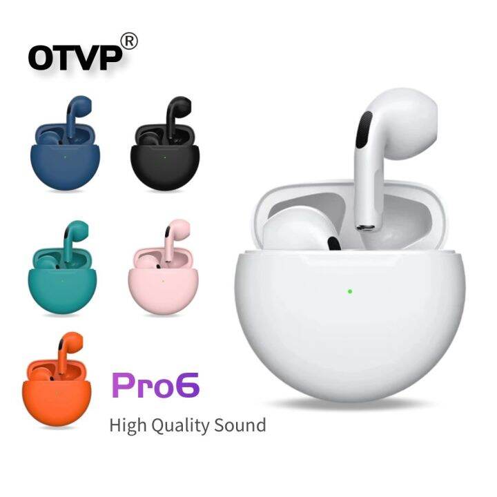【เคส Airpods 】 Pro6เดิม TWS หูฟังกีฬาหูฟังเพลงชุดหูฟังบลูทูธ5.1สำหรับ ...