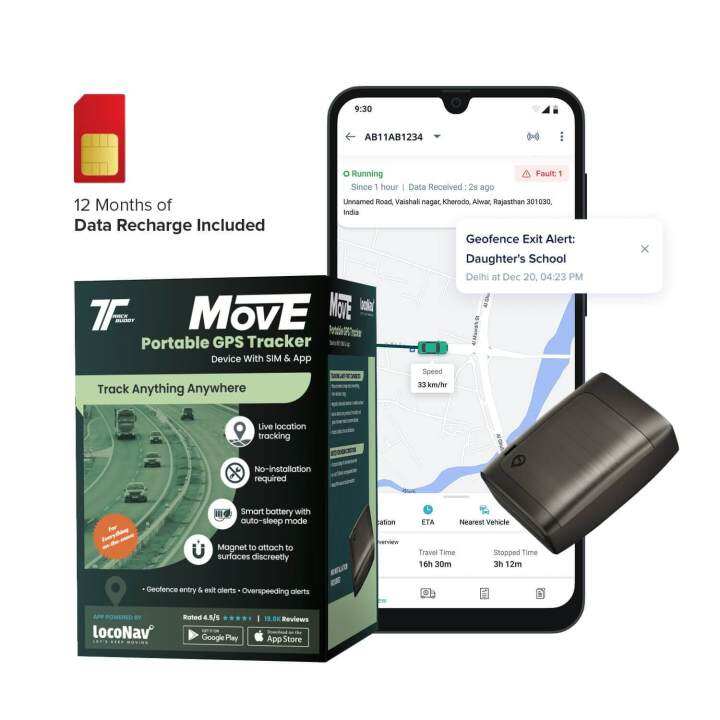 TrackBuddy MOVE Hidden Spy wireless GPS Tracker for car bike motorcycle ...