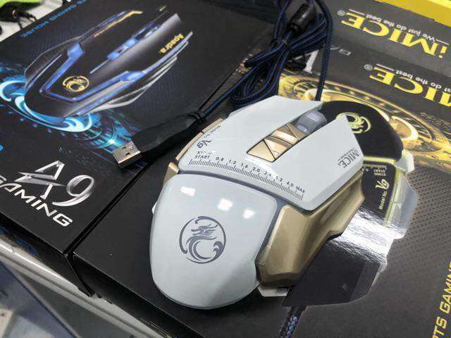 เมาส์เกมมิ่ง iMICE V9 3200dpi สีขาว/ดำ Optical Programmable USB Wired ...