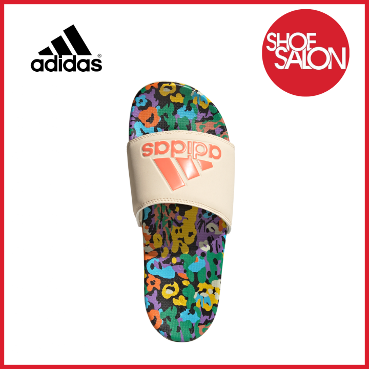 Adidas Adilette Comfort Women's Slides Ecru Tint/Coral Fusion/Ecru Tint ...