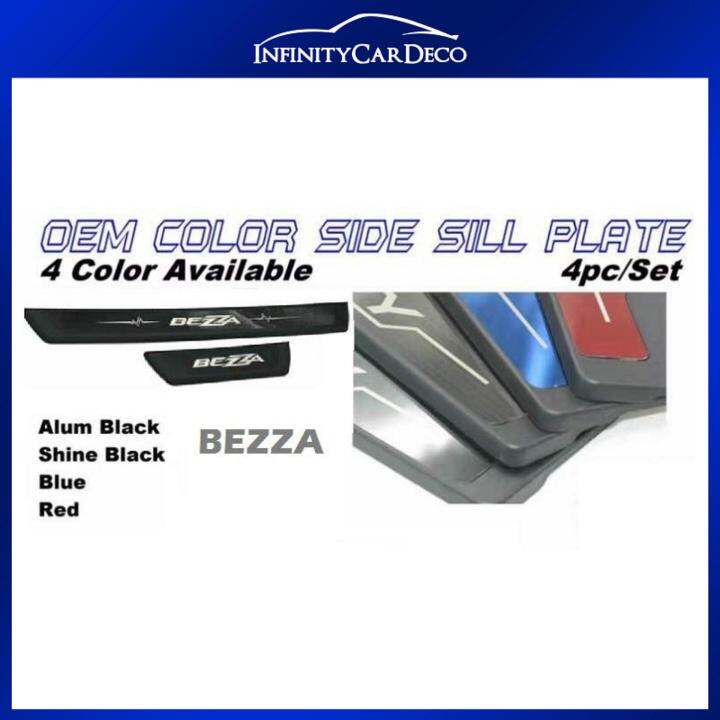 Perodua Bezza Colorful Door Side Sill Step Plate (Alum Black) | Lazada