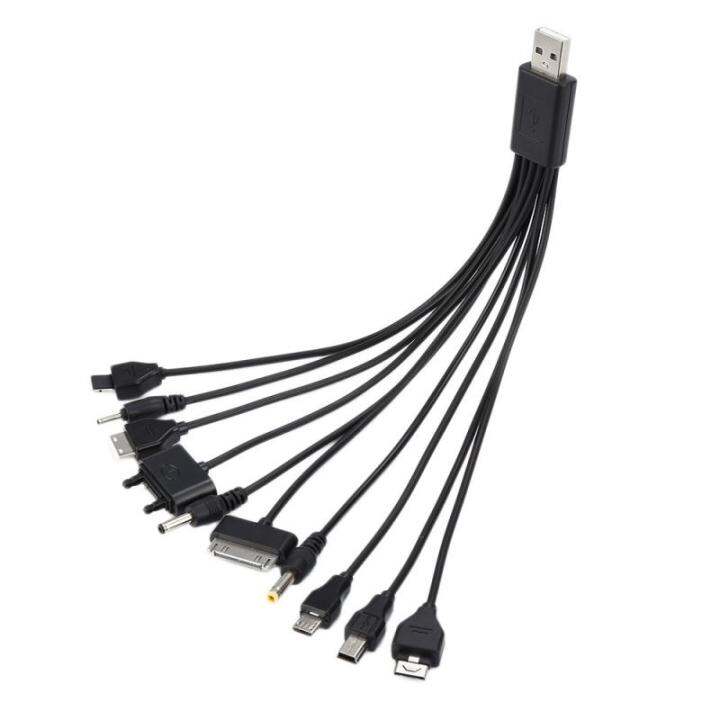 New Useful Black 10 In 1 USB 2.0 Version Multi Mobile Phone Cable ...