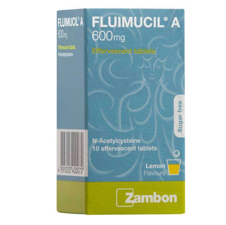 Fluimucil A 600Mg Effervescent 10 Tablets Clears Phlegm Cough Fast ...