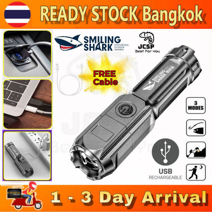 ไฟฉายแรงสูงแบบปรับซูมได้แบรนด์ Smiling shark 622A ลดกระหน่ำ ไฟฉาย แรง ...