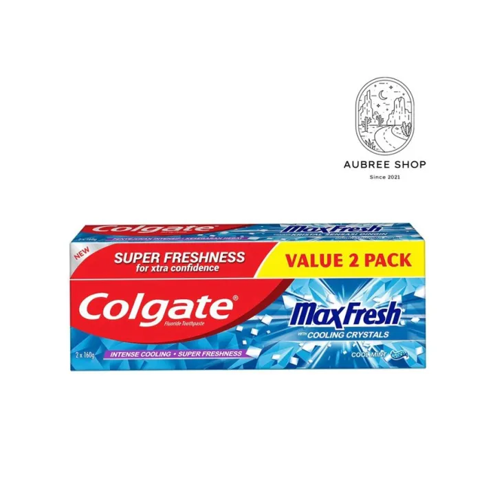 Colgate Max Fresh Cool Mint Toothpaste Valuepack 160g x 2 | Lazada