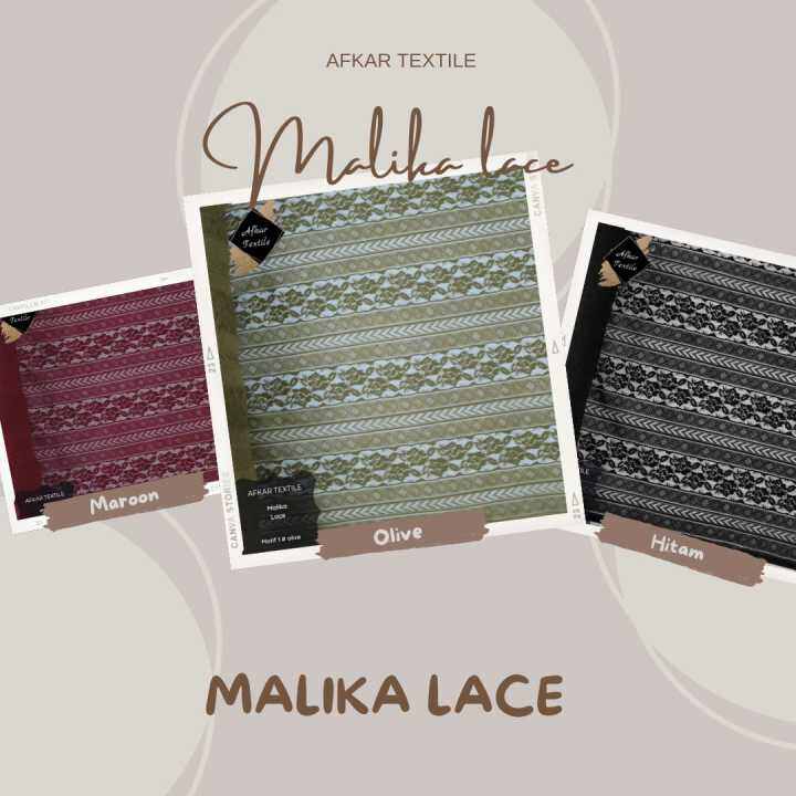 [1 METER] Kain BROKAT LACE MALIKA - Brocade Malika Asli Grade A Bahan ...