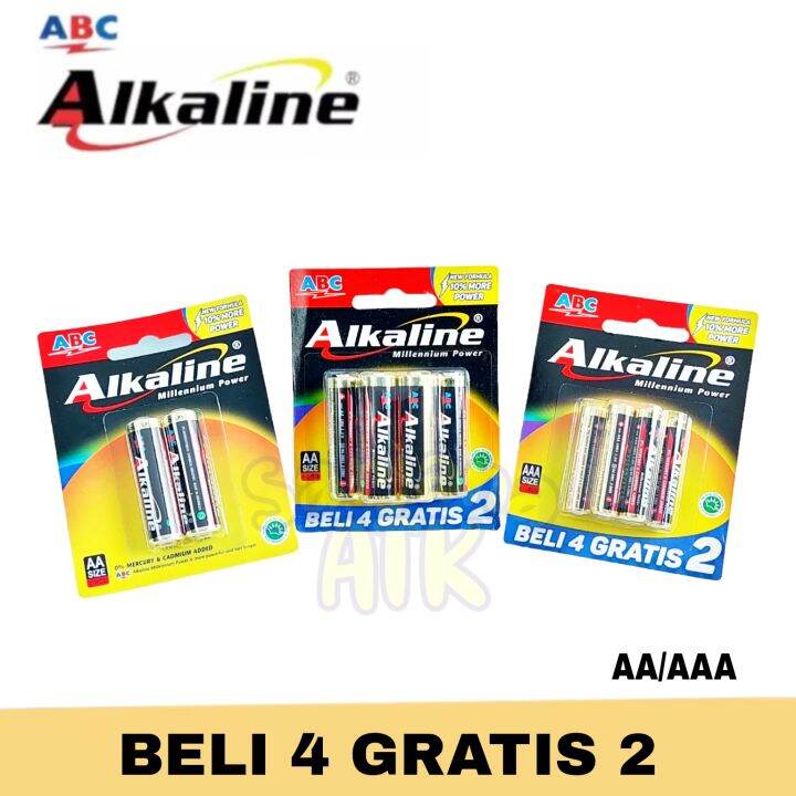 Baterai / Batre ABC Alkaline AA / AAA Millennium Power | Lazada Indonesia