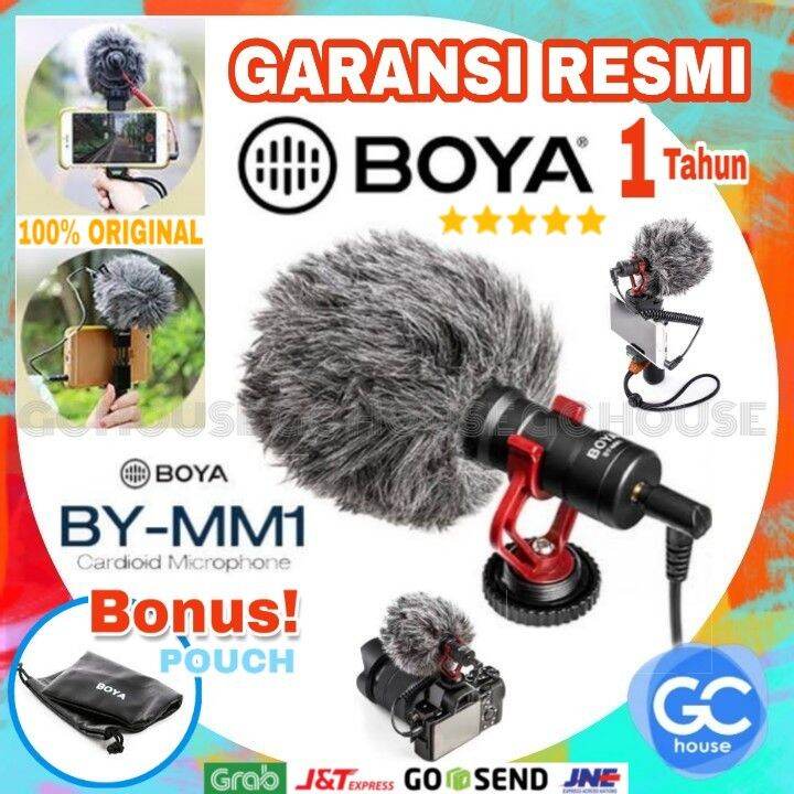 BOYA BY MM1 Microphone BY-MM1 GARANSI ORIGINAL Shotgun Cardioid Mic ...