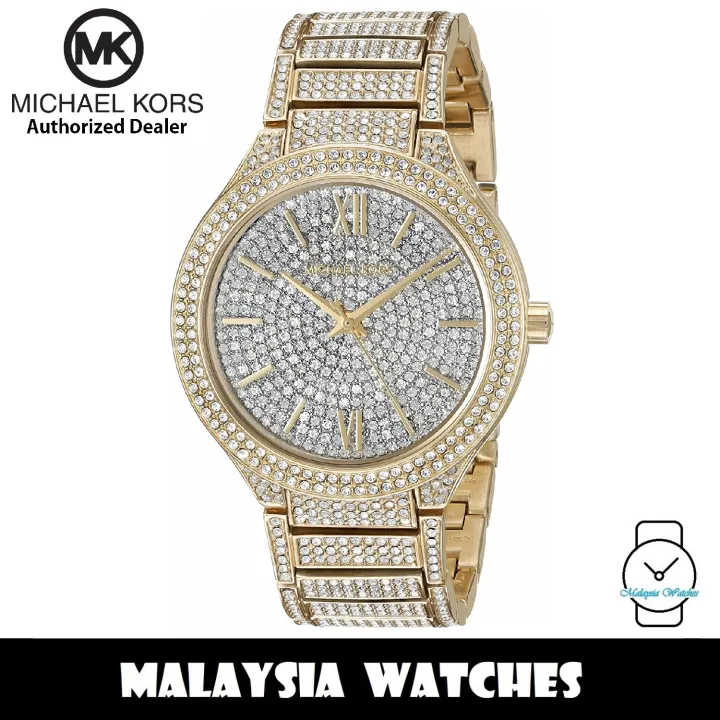 (100% Original) Michael Kors MK3360 Kerry Quartz Analog Crystal Pave ...