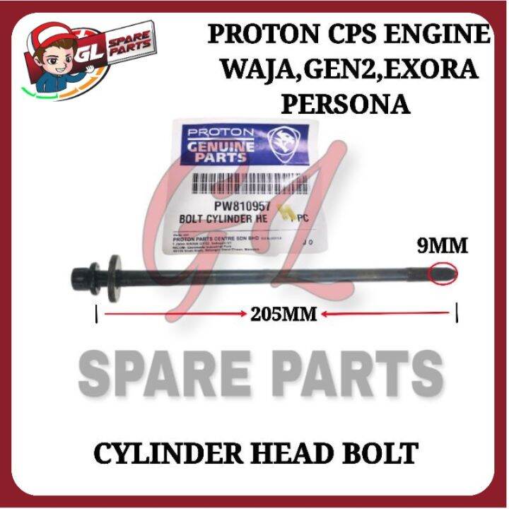 CYLINDER HEAD BOLT (ORIGINAL) (CPS ENGINE) PROTON WAJA GEN2 PERSONA EXORA SATRIA NEO CPS ...