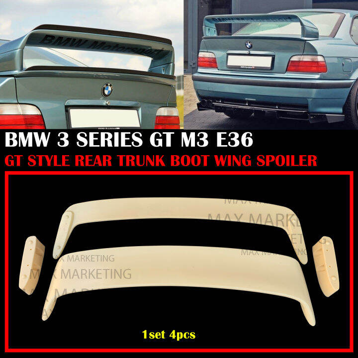 BMW E36 M3 M SPORT 3SERIES COUPE 2 DOOR 4 DOOR M3 BIG LOOK REAR SPOILER ...