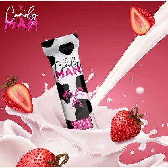 Candy Man Strawberry Milk Liquid Vape 100ml Candyman | Lazada Indonesia