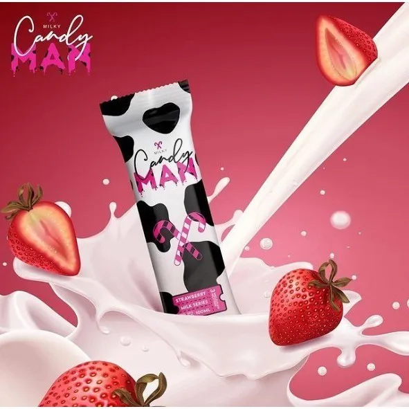 Candy Man Strawberry Milk Liquid Vape 100ml Candyman | Lazada Indonesia