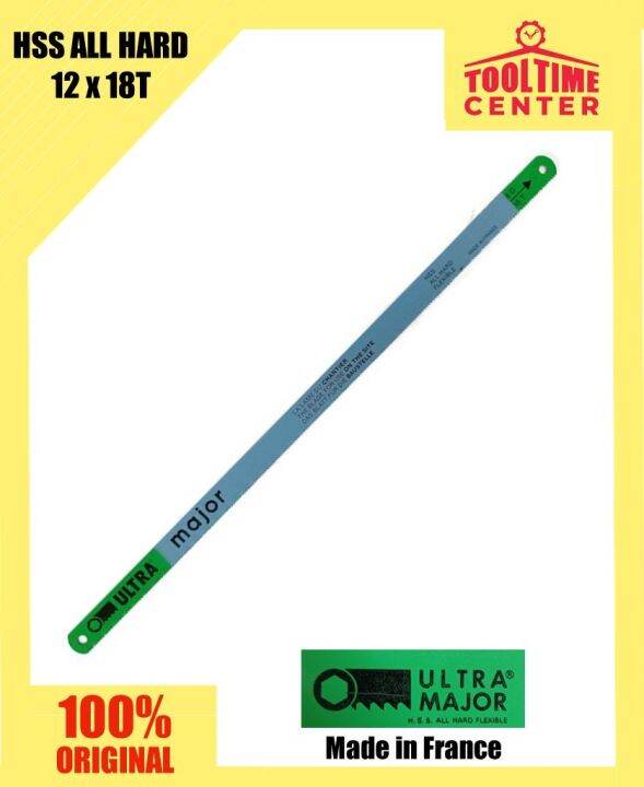 Ultra Major Flexible All Hard H.S.S. Hacksaw Blade 12" x 18T Made in ...