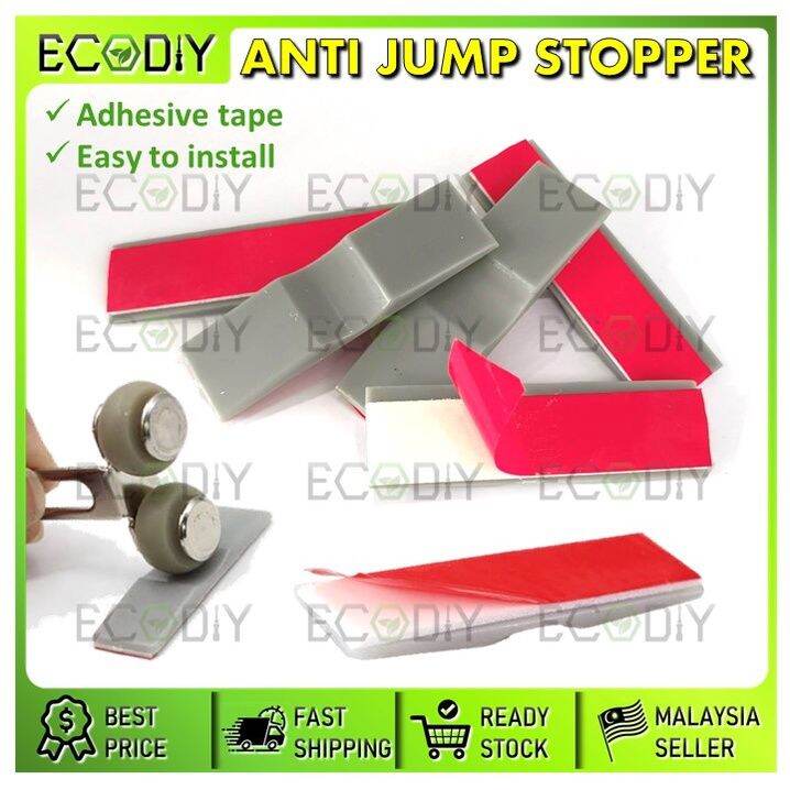 ECODIY🇲🇾 (2pcs/10pcs) Anti Jump Door Stopper with Sticker DIY Adhesive ...