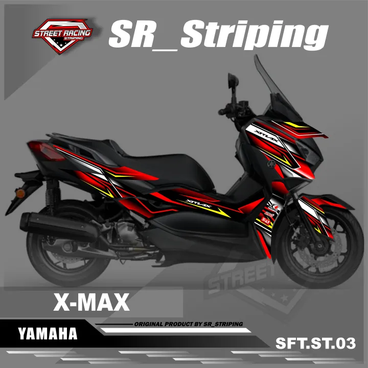 Striping XMAX - Sticker Striping Variasi Motor Yamaha XMAX Motif Racing ...