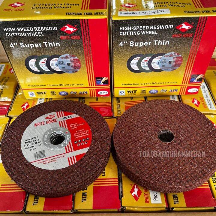 BATU GERINDA BESI WHITE HORSE 4 INCH X 1 MM / BATU GRENDA MATA POTONG ...