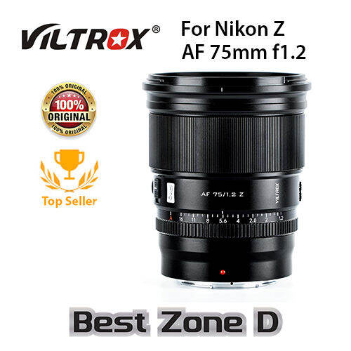 Viltrox AF 75mm f1.2 Z Pro Autofocus for Nikon Z APS-C Mirrorless Cameras (Black) | Lazada PH