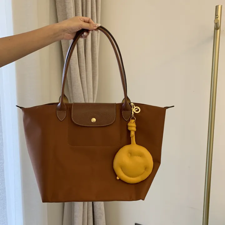 100% original longchamp official store Cognac Nylon Bag L1899 large ...