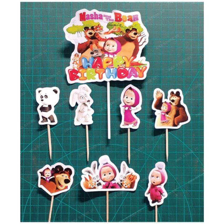 Topper Kue Karakter Marsha and The Bear Hiasan Karakter Kue Ulang Tahun ...