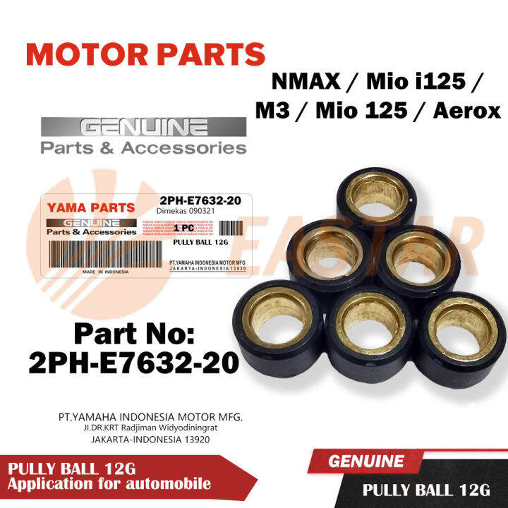 M3 / NMAX / Mio i125 / Mio 125 / Aerox Pulley Ball 12G Roller Set 2PH-E7632-20 | Lazada PH
