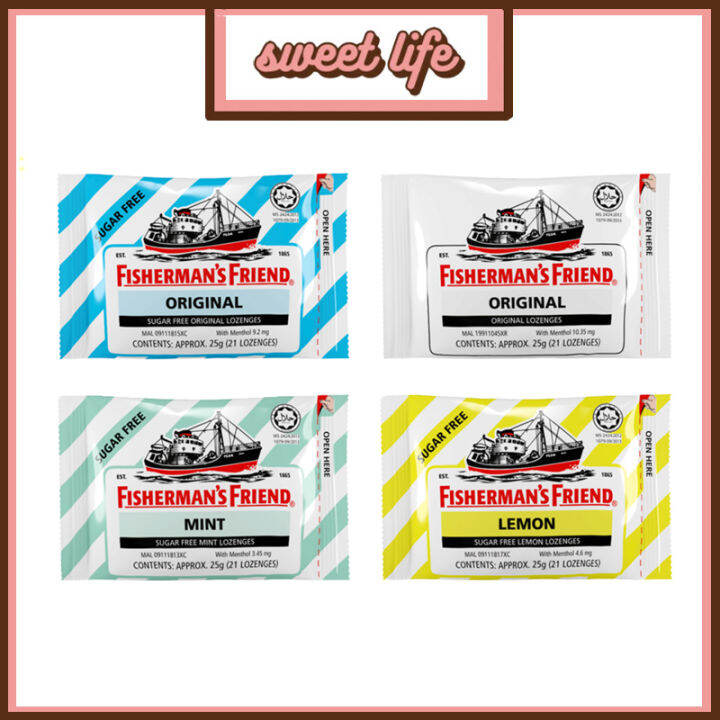 25G FISHERMAN'S FRIEND HARD CANDY GULA MINT LOZENGES FLAVOR ORIGINAL ...