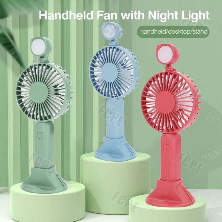 Portable Fan rechargeable with light for school for kids mini fan ...
