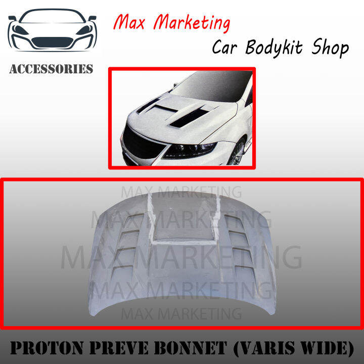PROTON PREVE BONNET (VARIS WIDE) FIBER (FIBER GLASS)SKIRT LIP BODYKIT ...