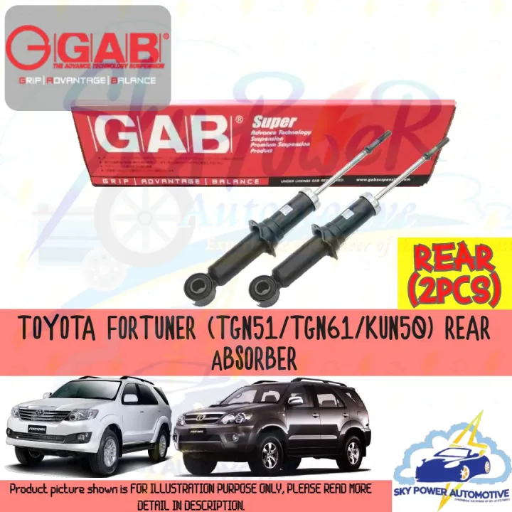 TOYOTA FORTUNER (TGN50/TGN51/KUN50) GAB SUPER GAS SHOCK ABSORBER (REAR ...