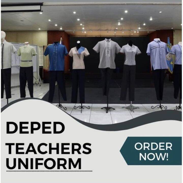 ORIGINAL 2021 Deped Uniform for teachers (fabric only)w/ Embroidery ...