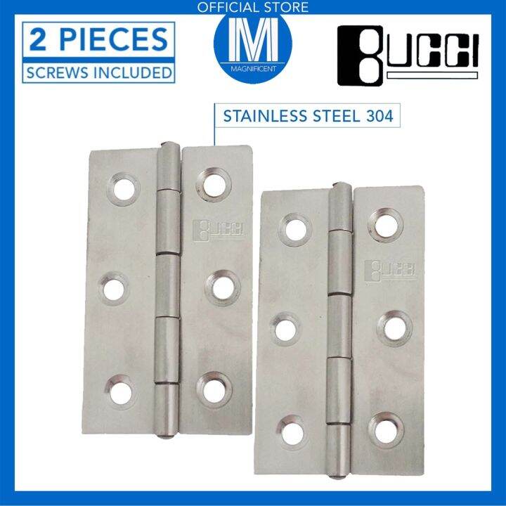 Bucci Stainless Narrow Butt Hinge for Cabinet Cupboard Door (1 pair ...