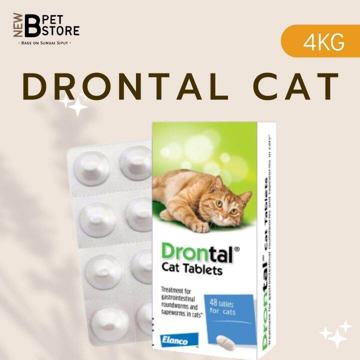 (100% Original) Drontal Cat Deworm Tablet for cat (1 tablet for 4kg ...