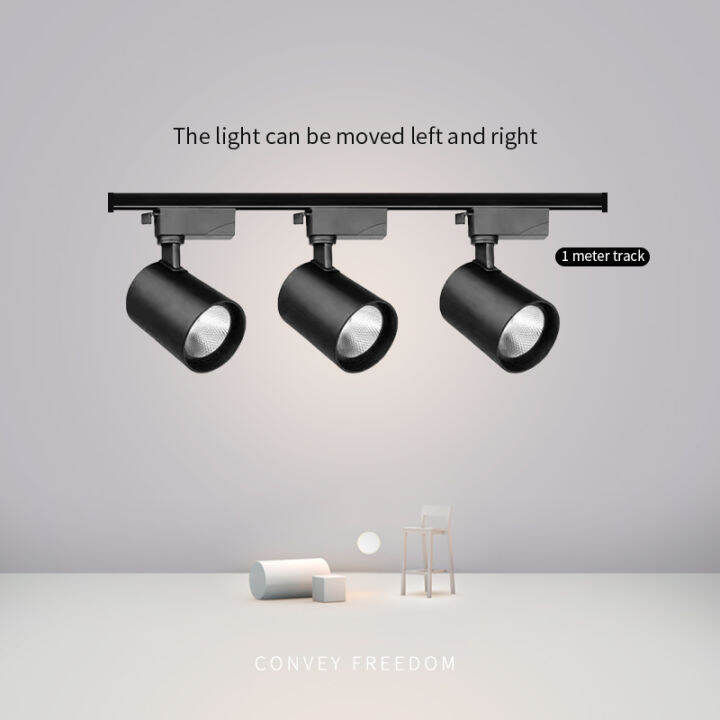 Tricolor Led Track Light Ceiling Cob Spotlight Rail Light Kitchen Light ...