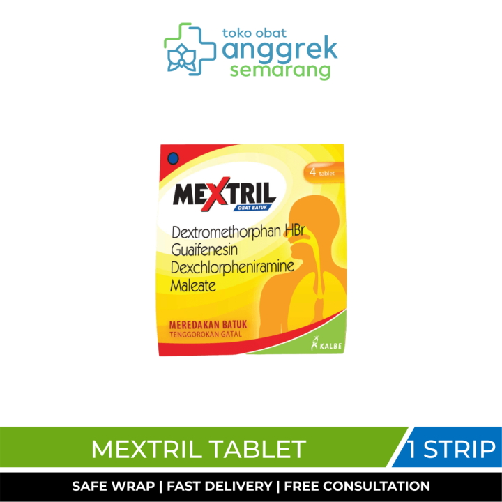 MEXTRIL TABLET ISI 4 TAB / UNTUK MENGATASI BATUK / PILEK | Lazada Indonesia