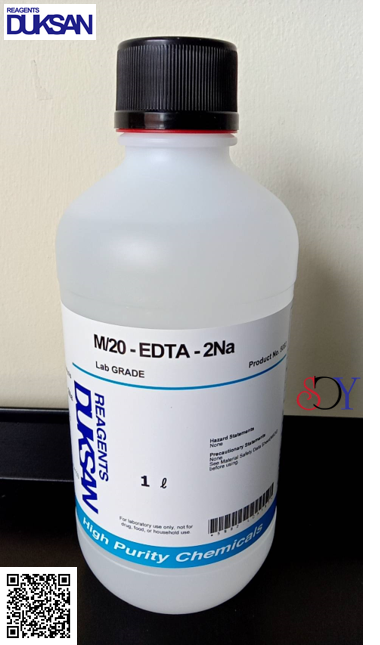 สารเคมี Lab grade 'EDTA di-Sodium salt 0.1N (0.05M) ขนาด 1L ยี่ห้อ ...