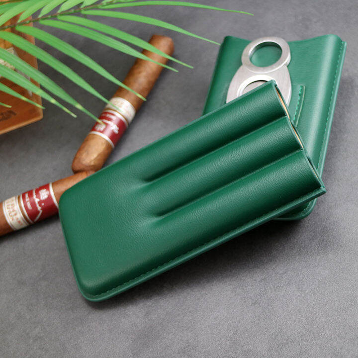 Cuban Cigar Leather Case Cigar Box Cigar Humidor3Cigar Cover Portable ...