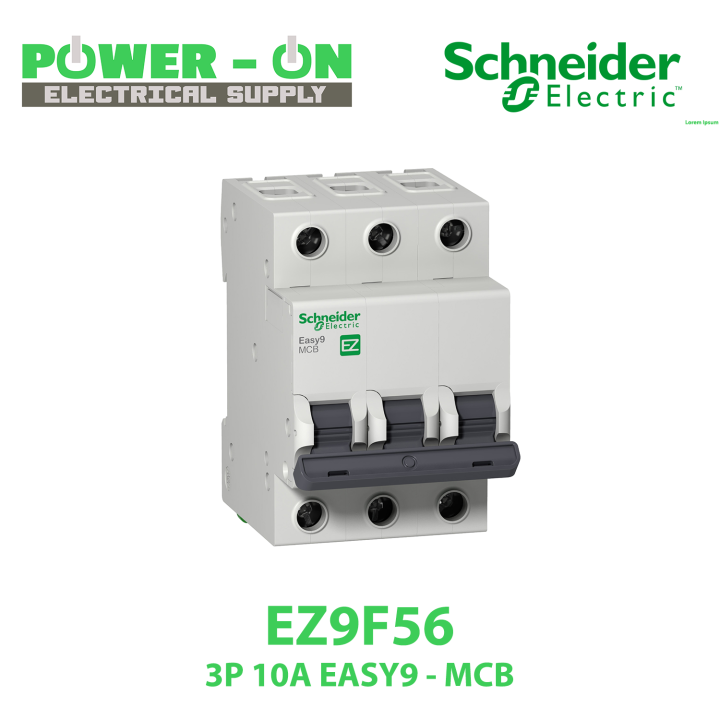 Easy9 IEC, 3-Pole 10A DIN-Rail Type Circuit Breaker 230/400V 6 KAIC by ...