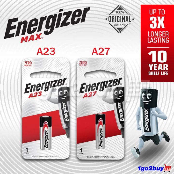 Energizer Alkaline Batteries A23 / A27 Battery 12V Zero Mercury ( 1pc ...