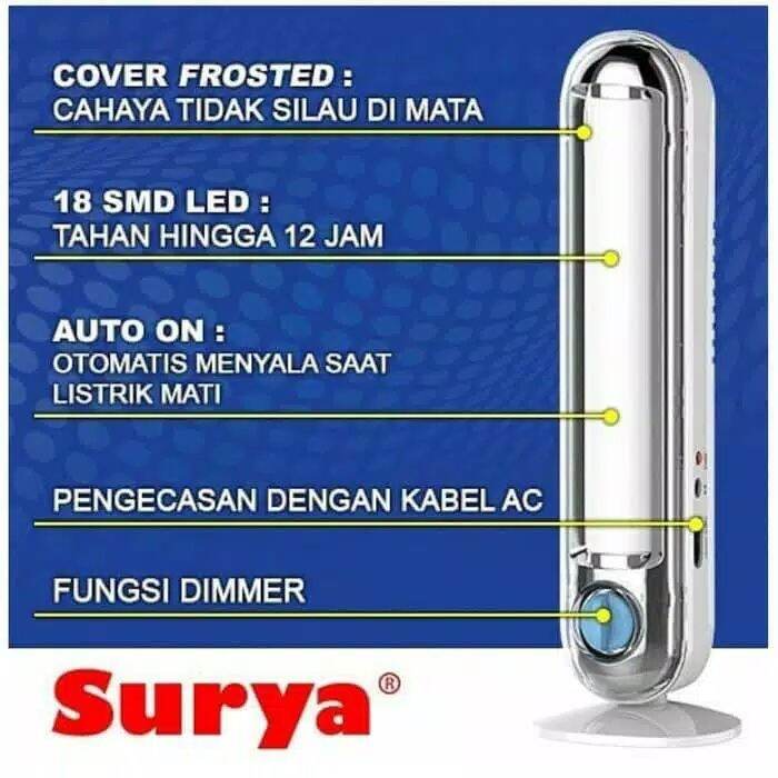Lampu Led Emergency Darurat Rechargeable Otomatis Nyala Ketika Listrik ...