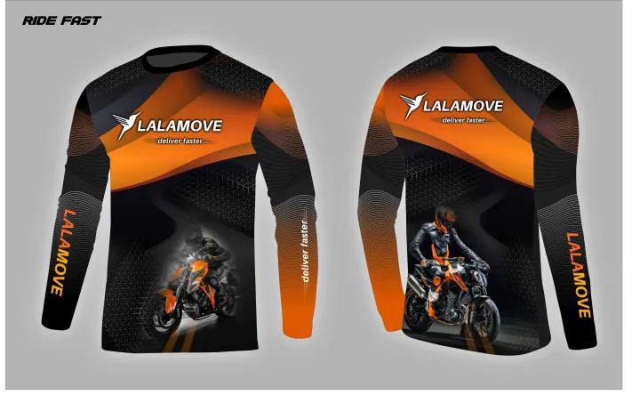 Lalamove Long Sleeves Fast Rider Design Full Sublimation Dri-fit ...