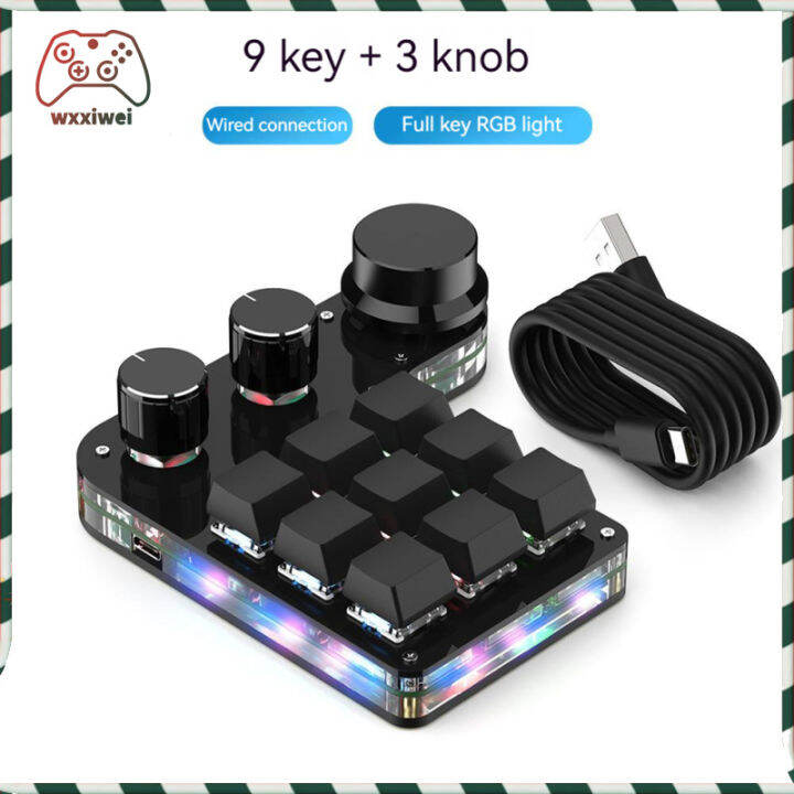 【Ready Stock】Usb Custom Keyboard Volume Button Knob Programming Macro Gaming Wireless Mechanical ...