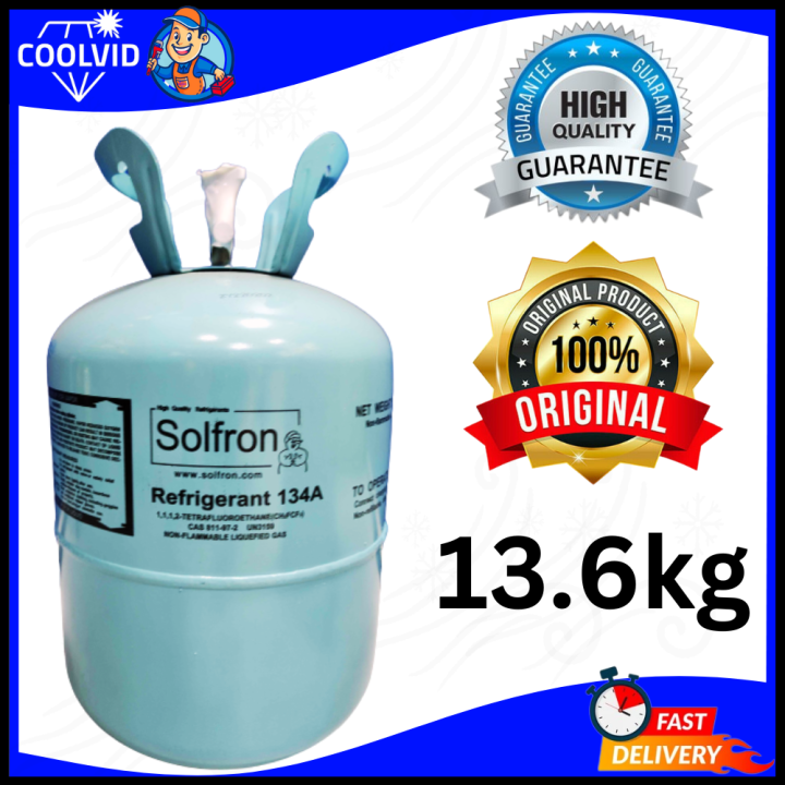 Refrigerant SOLFRON 134A Refrigerant Tank Original Freon 13.6kg | Lazada PH