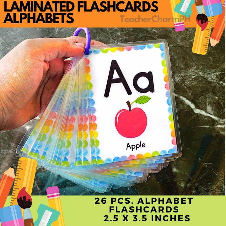 ALPHABET Laminated Educational Flashcards | Lazada PH