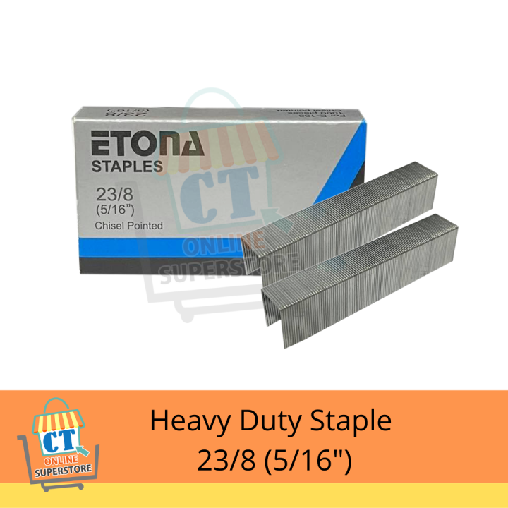 Etona Heavy Duty Staple Wire 23/8 1000pcs/bx | Sold per bx | Lazada PH