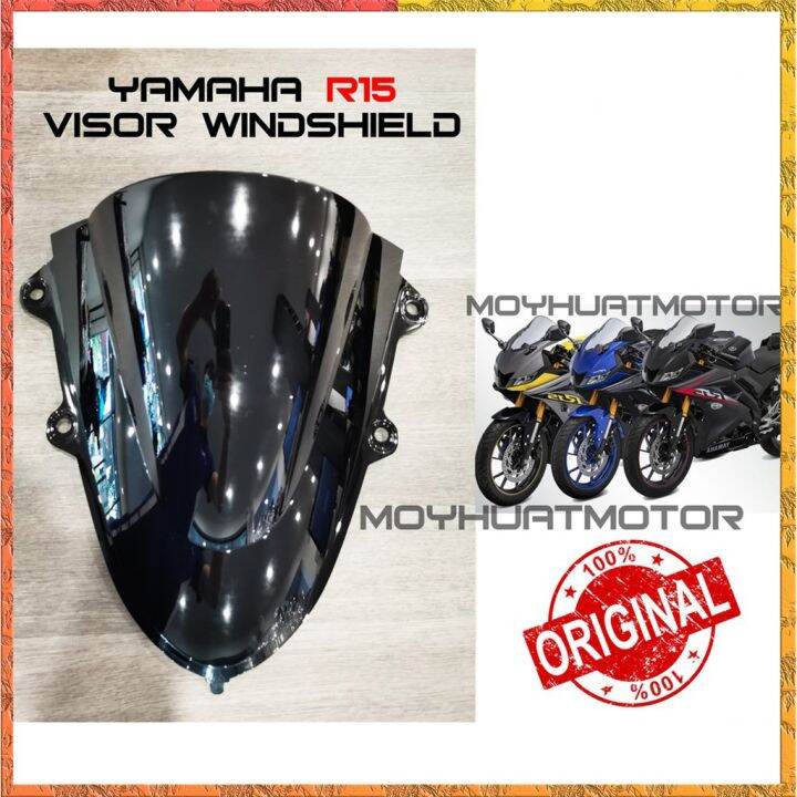 ORIGINAL RZ Racing R15 V3 VISOR WINDSHIELD R15 TINTED / YAMAHA YZF R15 ...