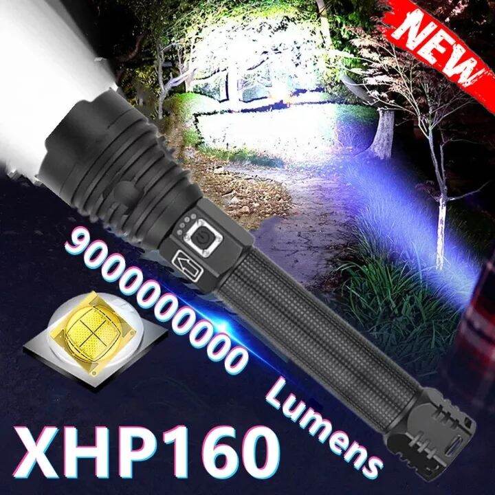 [สะอาด] ไฟฉายแรงสูง XHP90 TYPE-C ชาร์จใหม่ได้พร้อมไฟฉายแสดงผล P90 ไฟฉาย ...